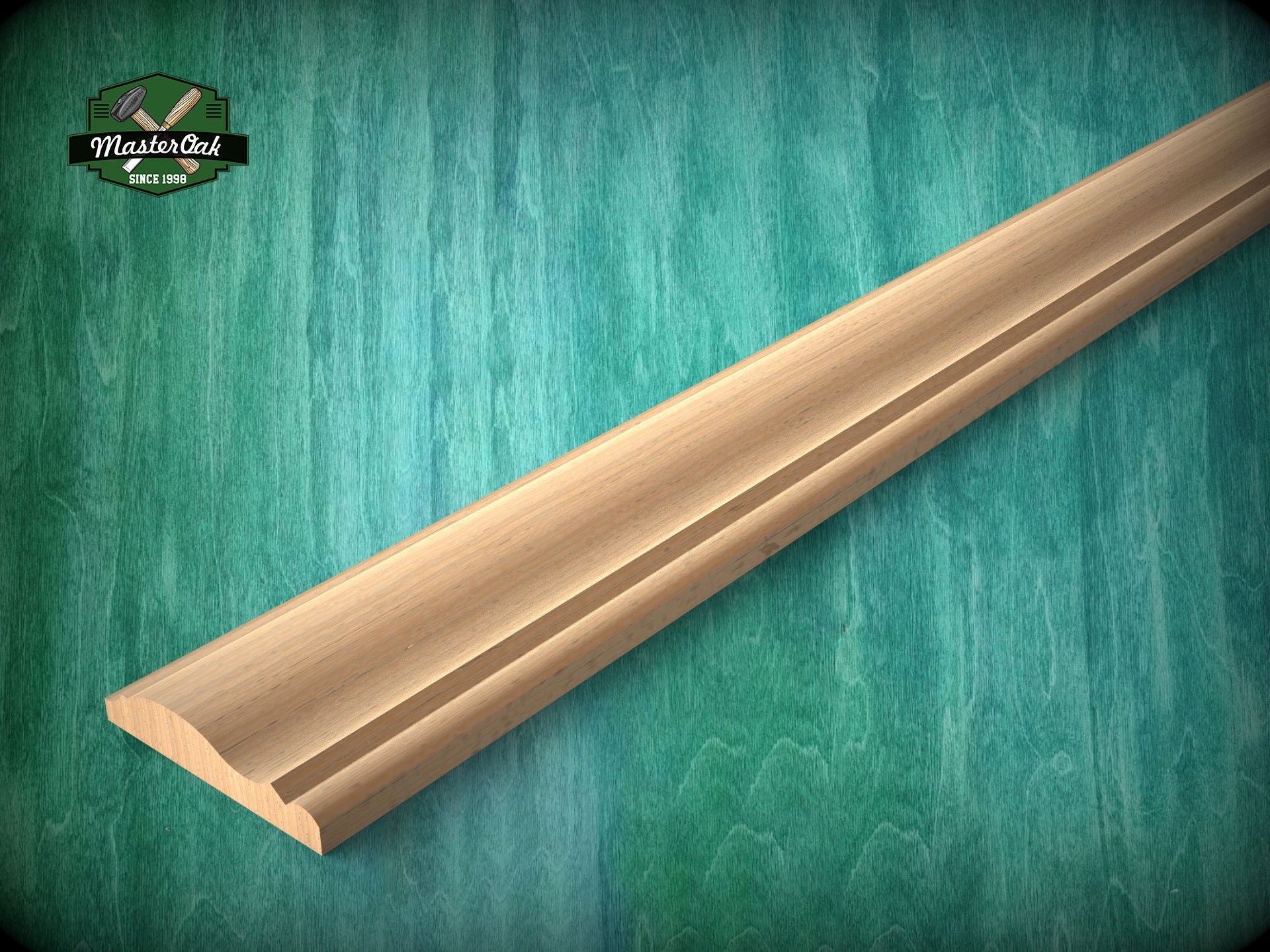 Natural Wood Molding with Curved Profile - Ideal for Elegant Interiors