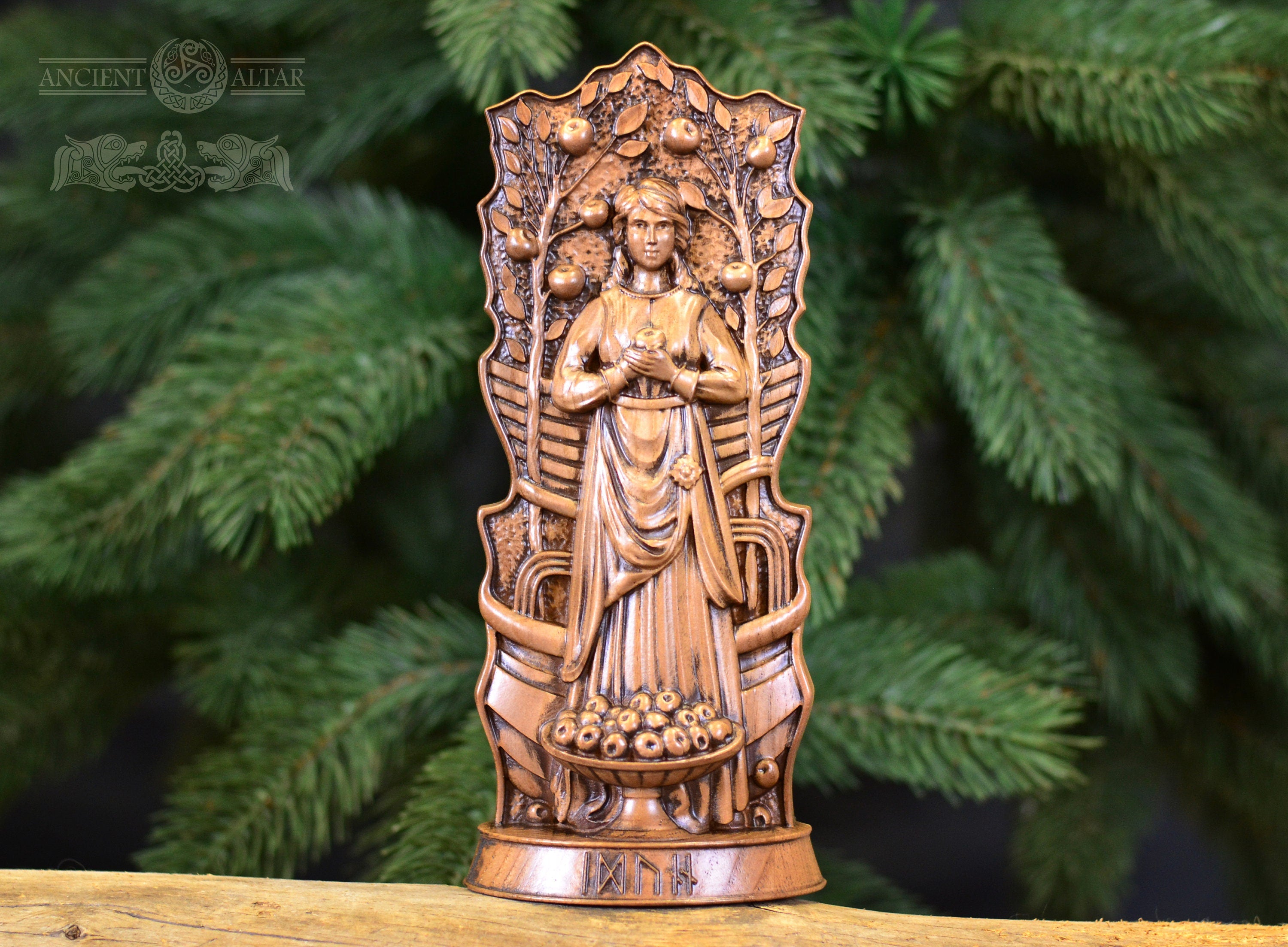 Buy Idunn Statue Viking God Wood Carved online - MasterOak