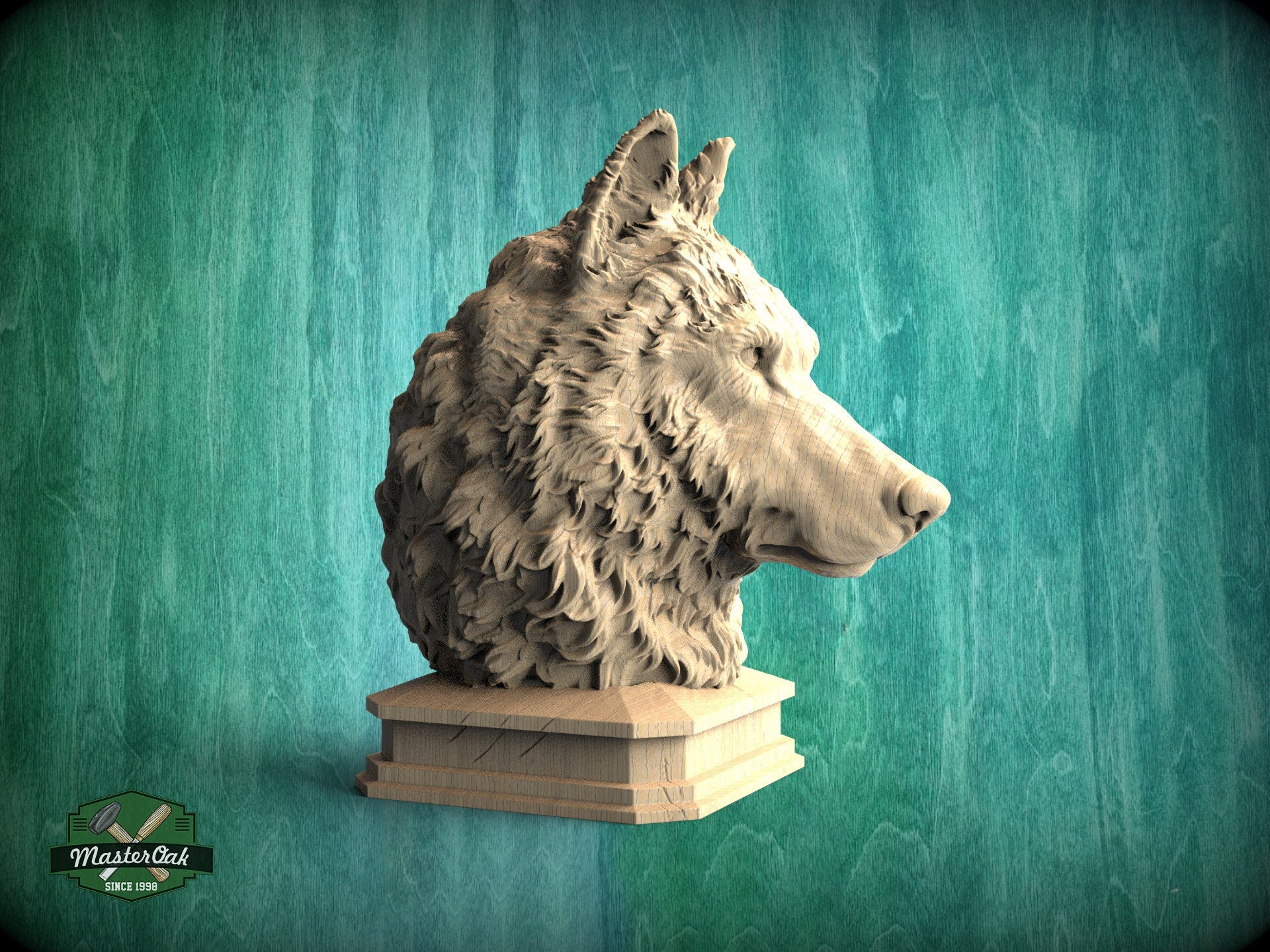 Buy Wolf Wooden Finial for Staircase Newel Post - MasterOak